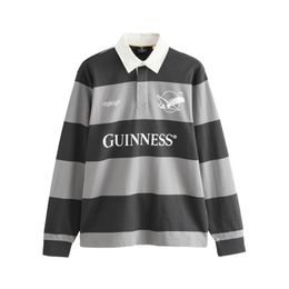 next Poloshirt 'Rugby' Herren Gr&ouml;&szlig;e XL grau / schwarz / wei&szlig;