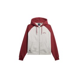 Superdry & Co Jacke Damen Gr&ouml;&szlig;e M hellgrau / rot