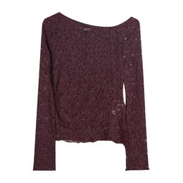 Bershka Shirt Damen Gr&ouml;&szlig;e S weinrot