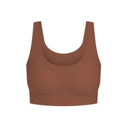 Smilodox Plunge Bralette Nysa Seamless Damen Gr&ouml;&szlig;e 70/75 braun