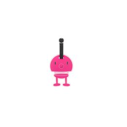Hoptimist Bag tag in Pink | Gr.: onesize