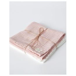 OrganicEra Musselin-T&uuml;cher in White-Powder Pink | Gr.: onesize