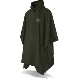 Normani Outdoor Sports Ripstop Regenponcho Derry in Oliv | Gr.: onesize