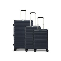 d&n D&N Travel Line 4700 4 Rollen Kofferset 3-teilig mit Dehnfalte in navy | Gr.: onesize