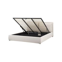 Beliani Doppelbett BAJONNA in Beige - (W) 204 x (H) 102 x (L) 235 cm | Gr.: onesize