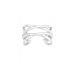 Alexander York EAR CUFF I Four Line I gekreuzt in 925 Sterling Silber in silber | Gr.: onesize