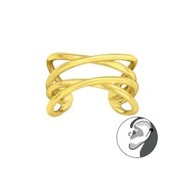 Alexander York EAR CUFF in 925 Sterling Silber in gold | Gr.: onesize