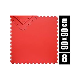 Eyepower Kampfsportmatte Hestia 8er-Set in rot | Gr.: onesize