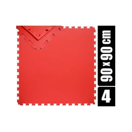 Eyepower Kampfsportmatte Hestia 4er-Set in rot | Gr.: onesize