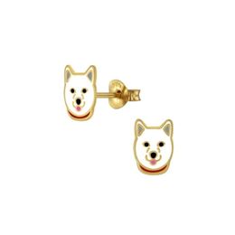 Alexander York Ohrstecker HUSKY in Gold in 925 Sterling Silber, 2-tlg. | Gr.: onesize