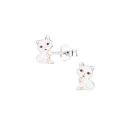 Alexander York Ohrringe, Ohrstecker KATZE in 925 Sterling Silber, 2-tlg. | Gr.: onesize