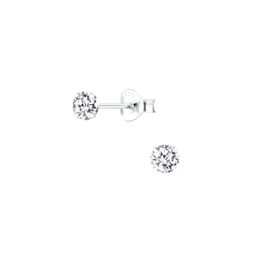 Alexander York Ohrringe, Ohrstecker ROUND ZIRCONIA 3 mm in 925 Sterling Silber, 2-tlg. | Gr.: onesize