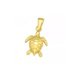 Alexander York Anh&auml;nger SCHILDKR&Ouml;TE in Gold aus 925 Sterling Silber in silberfarben | Gr.: onesize