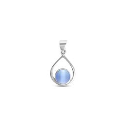 Alexander York Anh&auml;nger MUSCHELPERLMUTT blau in 925 Sterling Silber in silberfarben | Gr.: onesize