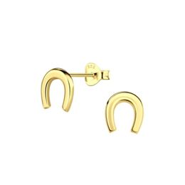 Alexander York Ohrringe, Ohrstecker HUFEISEN in Gold aus 925 Sterling Silber, 2-tlg. | Gr.: onesize