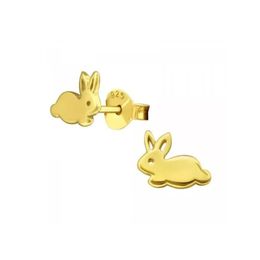 Alexander York Ohrringe, Ohrstecker HASE in Gold aus 925 Sterling Silber, 2-tlg. | Gr.: onesize