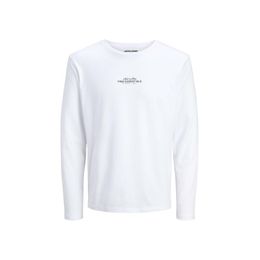 Jack & Jones Jack and Jones Langarmshirt JPRBLACASPER LS Tee in Wei&szlig; | Gr.: M