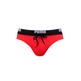 Badehose Puma SWIM MEN LOGO SWIM BRIEF in Red | Gr.: XL