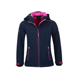 Trollkids Softshelljacke "Trollfjord" in Dunkelblau | Gr.: 128