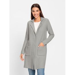 Heine Strickjacke in hellgrau-meliert | Gr.: 50
