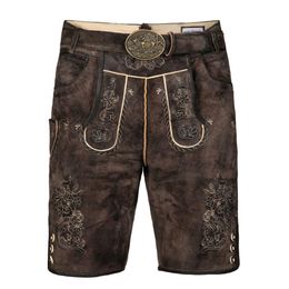 Edelnice Kurze Trachtenlederhose Matze in dunkelbraun | Gr.: 54