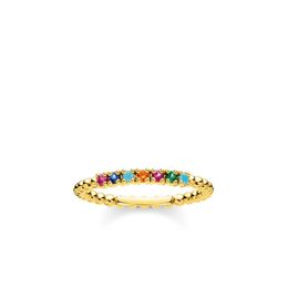 Thomas Sabo Ring Kugeln Farbige Steine Gold in gold, bunt | Gr.: 50