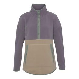 Polarino Fleecepullover in beige-hell lila | Gr.: 40-42
