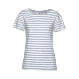 AJC T-Shirt in wei&szlig;-hellgrau-gestreift | Gr.: 48/50