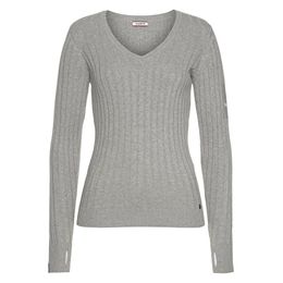 Kangaroos V-Ausschnitt-Pullover in hellgrau-melange | Gr.: 40-42