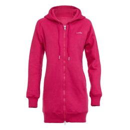 WINSHAPE Lange, kuschelige Hoodie-Jacke mit 2-Wege-Zipper J006 in deep pink | Gr.: S