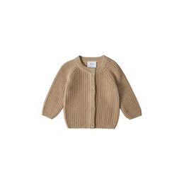 Stellou & friends Gerippter Strick-Cardigan in beige | Gr.: 74/80