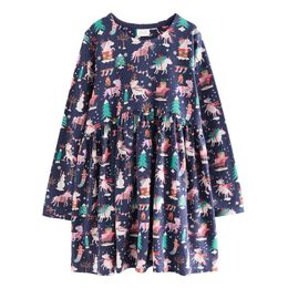next Kleid M&auml;dchen Gr&ouml;&szlig;e 98 navy / t&uuml;rkis / rosa / wei&szlig;