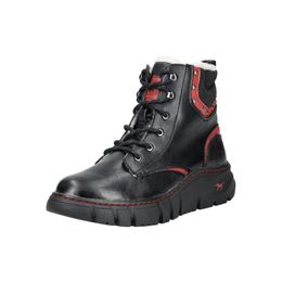 Mustang Stiefelette in Schwarz/Rot | Gr.: 36