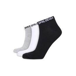 Smilodox Sneaker Socken 3er Pack ' 3er Sneaker Socks ' Herren Gr&ouml;&szlig;e 35/38 schwarz