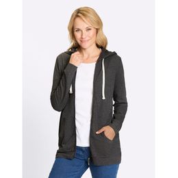 Sieh an! Sweatjacke in anthrazit-meliert | Gr.: 54