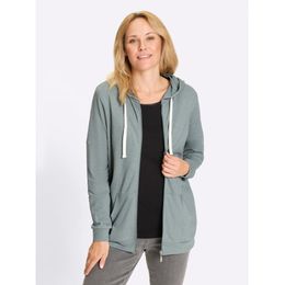 Sieh an! Sweatjacke in jade-meliert | Gr.: 52