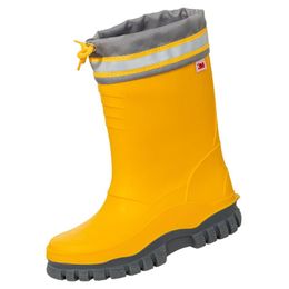 Bockstiegel Kinder-Winterstiefel Arktis gef&uuml;ttert in gelb/grau | Gr.: 26