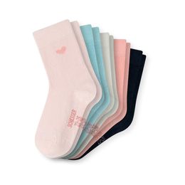 Schiesser Socken 'Rainbow' M&auml;dchen Gr&ouml;&szlig;e 23/26 ecru / hellblau / rosa / schwarz