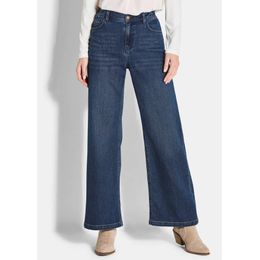 GOLDNER Kurzgr&ouml;&szlig;e: 5-Pocket Jeans-Culotte VERA in dunkelblau | Gr.: 22