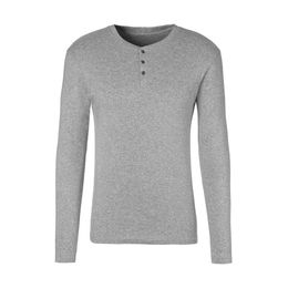 H.I.S. H.I.S Langarmshirt in grau-meliert | Gr.: S