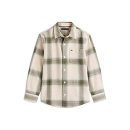 Tommy Hilfiger Hemd Jungen Gr&ouml;&szlig;e 176 hellbeige / oliv / wei&szlig;
