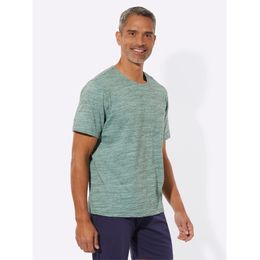 Sieh an! Schlafanzug-Shirt in salbei-meliert | Gr.: 44-46