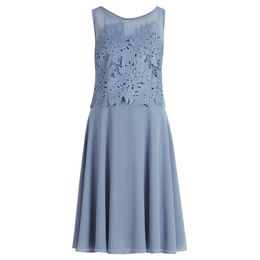 Vera Mont Chiffonkleid mit Stickerei in Bluish Grey | Gr.: 40