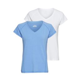 FAYN SPORTS Funktionsshirt in Azurblau/wei&szlig; | Gr.: 42