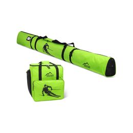 Normani Outdoor Sports Kombiset Skitasche und Skischuhtasche in Limette | Gr.: onesize