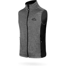Normani Outdoor Sports Herren Strick-Fleeceweste Shamattawa in Grau | Gr.: XL