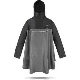 Normani Outdoor Sports Regenponcho Kauai in Schwarz/Grau | Gr.: S/M