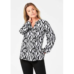 GOLDNER Printbluse mit Allover-Druck in schwarz / wei&szlig; / gemustert | Gr.: 44