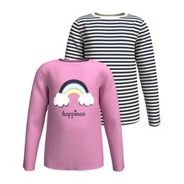Kidsworld Langarmshirt in altrosa/geringelt | Gr.: 116/122