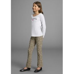 Kidsworld Langarmshirt in hellgrau meliert | Gr.: 152/158